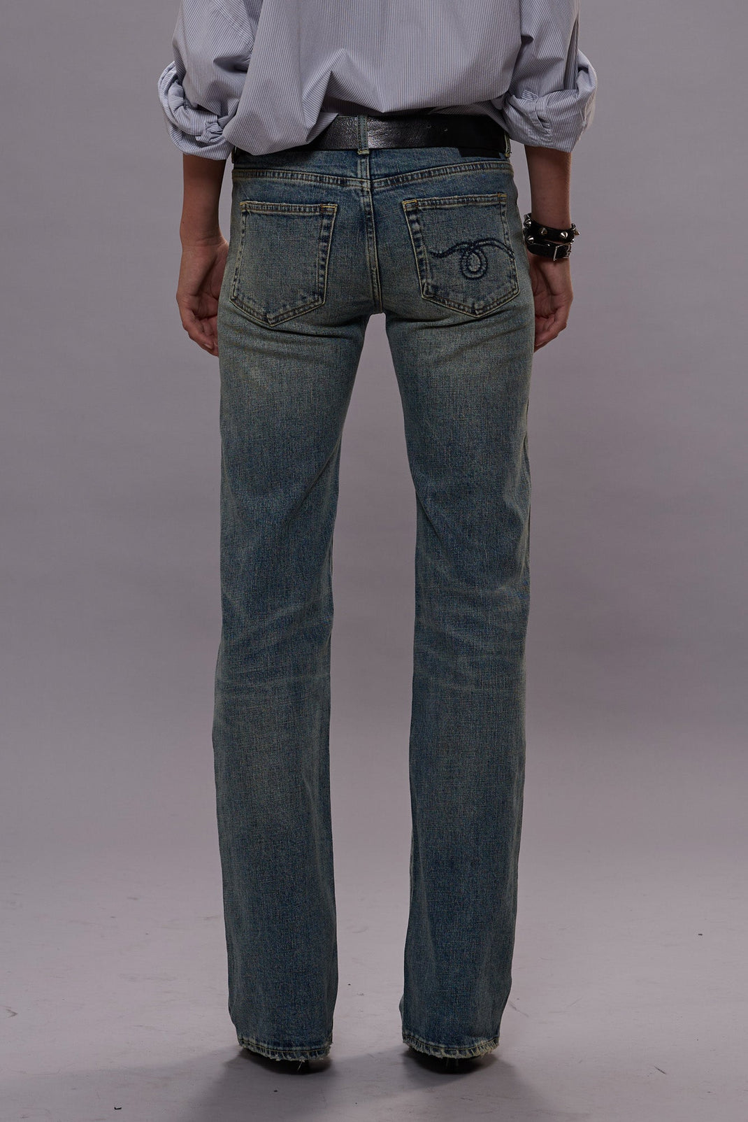 BOY FLARE JEANS - MERTON BLUE STRETCH -R13