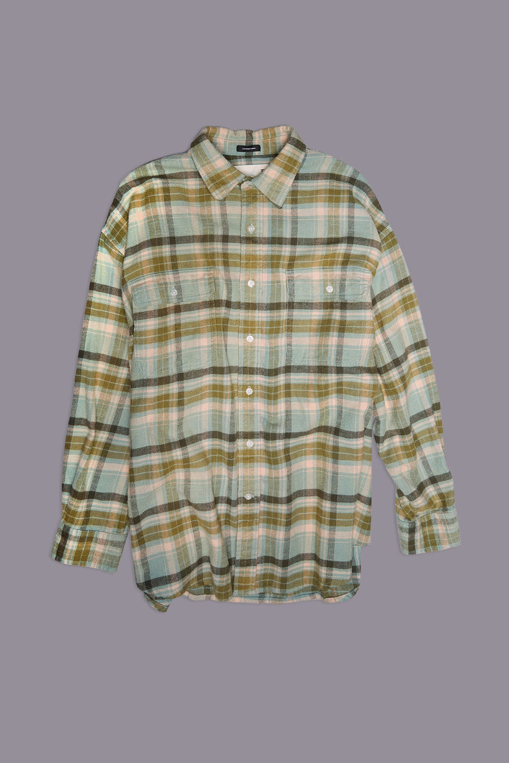 BOYFRIEND SHIRT - TURQUOISE PLAID - R13