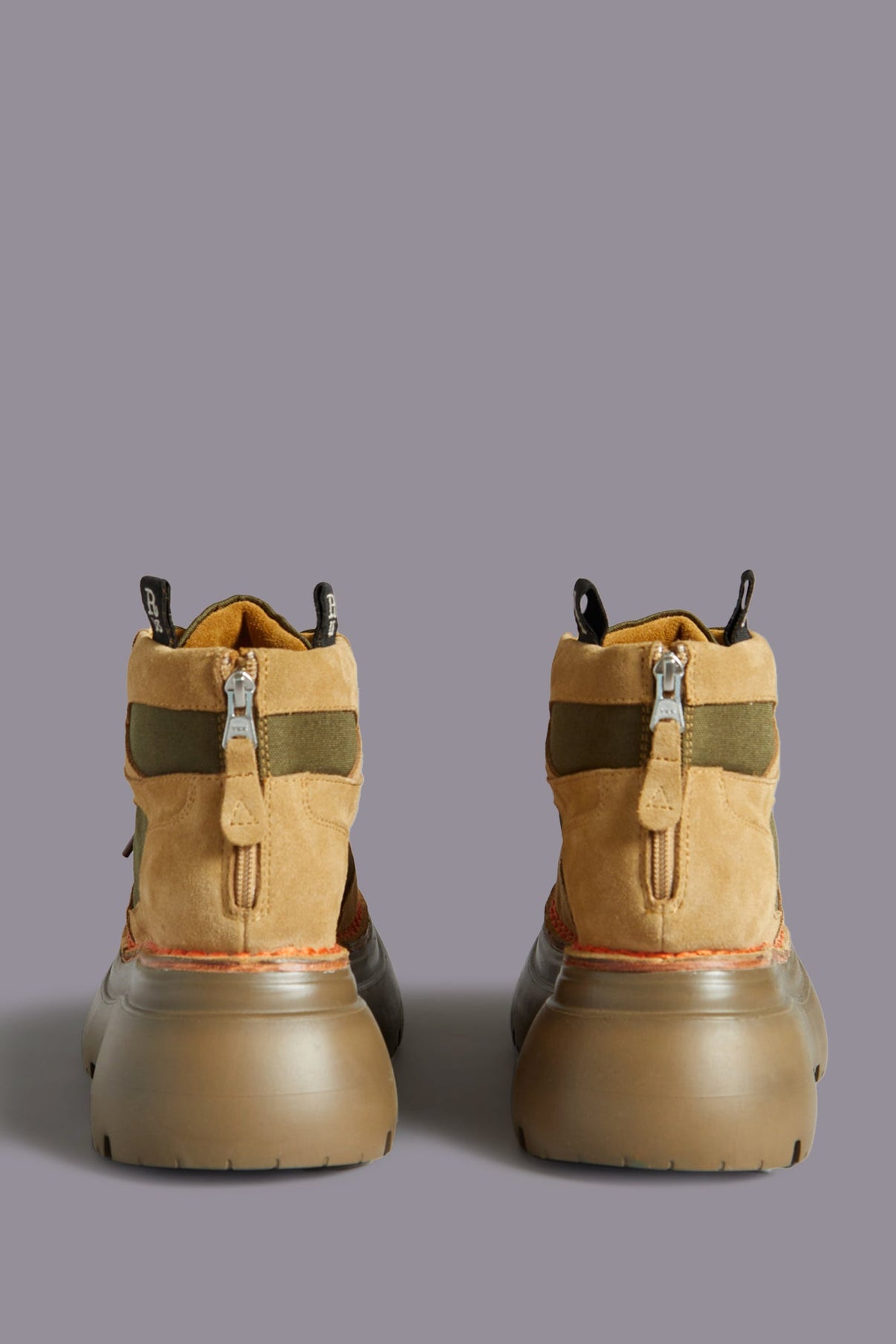 BULKY TRAILBLAZER HIKING BOOT - BROWN AND OLIVE - R13