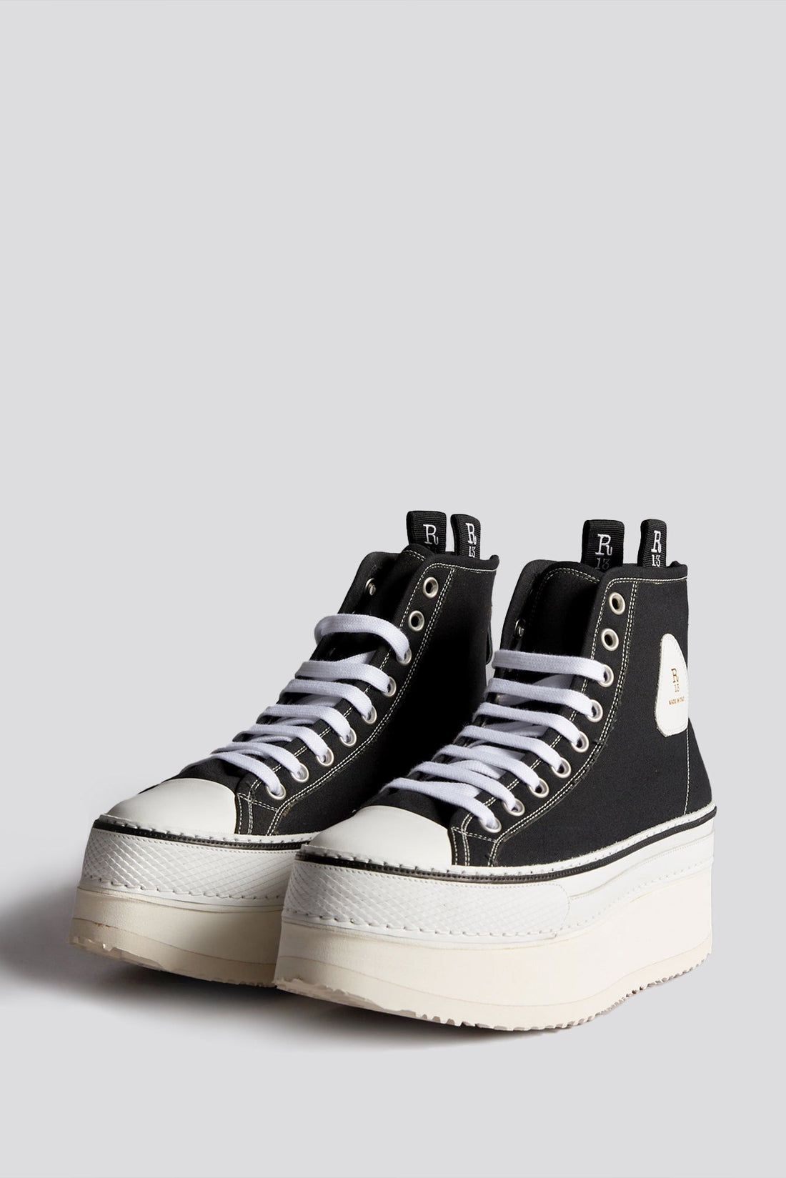 COURTNEY PLATFORM HIGH TOP SNEAKER - BLACK – R13