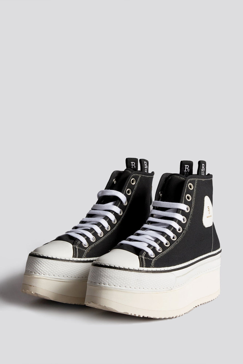 COURTNEY PLATFORM HIGH TOP SNEAKER - BLACK – R13