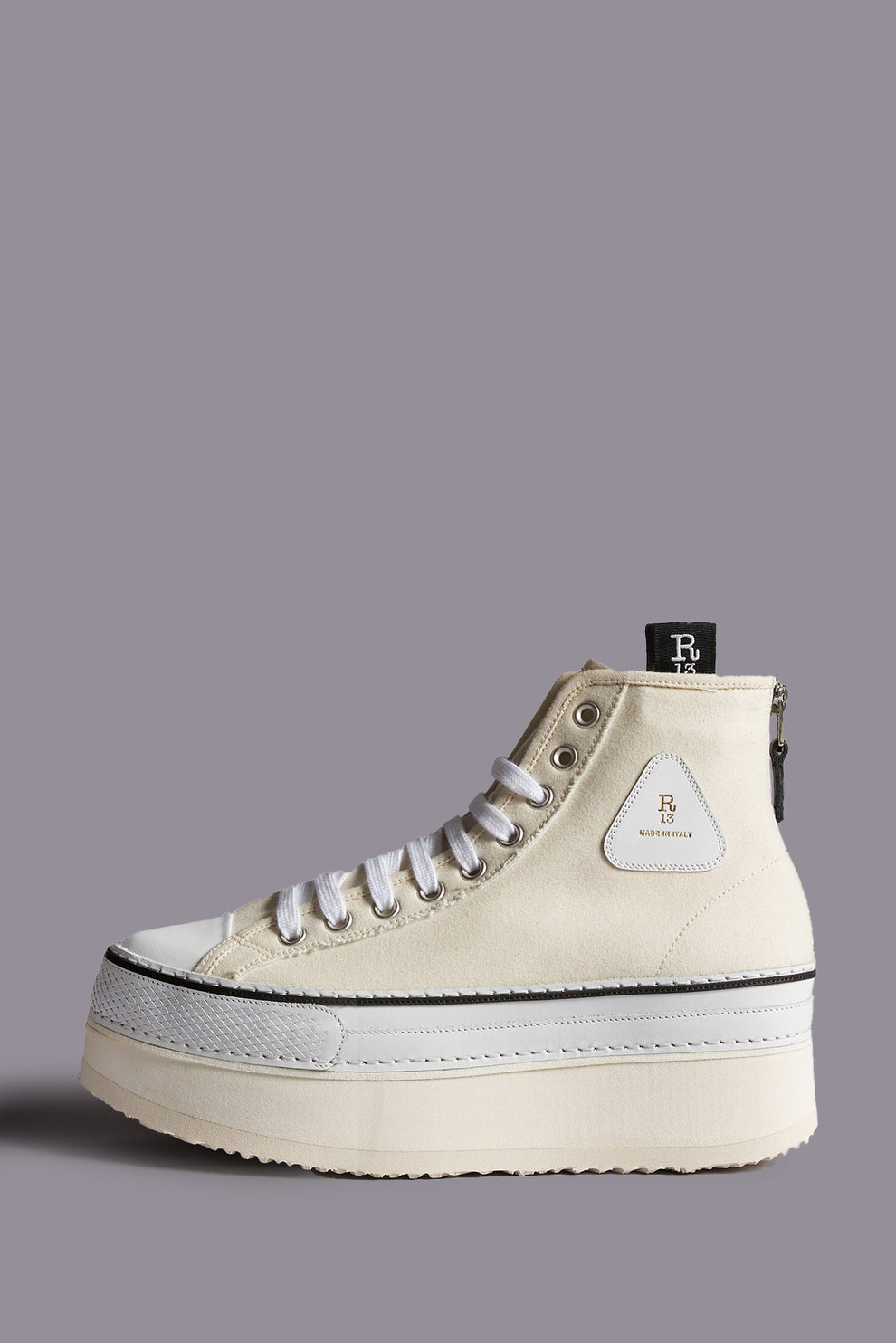 COURTNEY PLATFORM HIGH TOP SNEAKER - ECRU – R13
