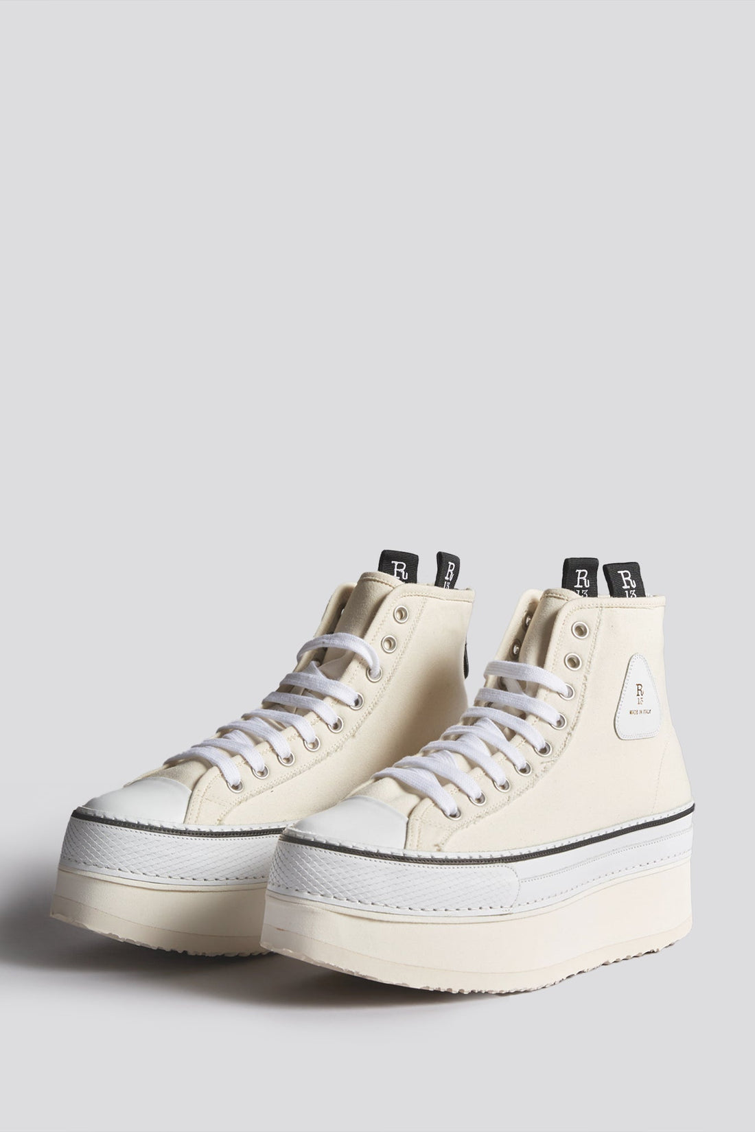 COURTNEY PLATFORM HIGH TOP SNEAKER - ECRU – R13