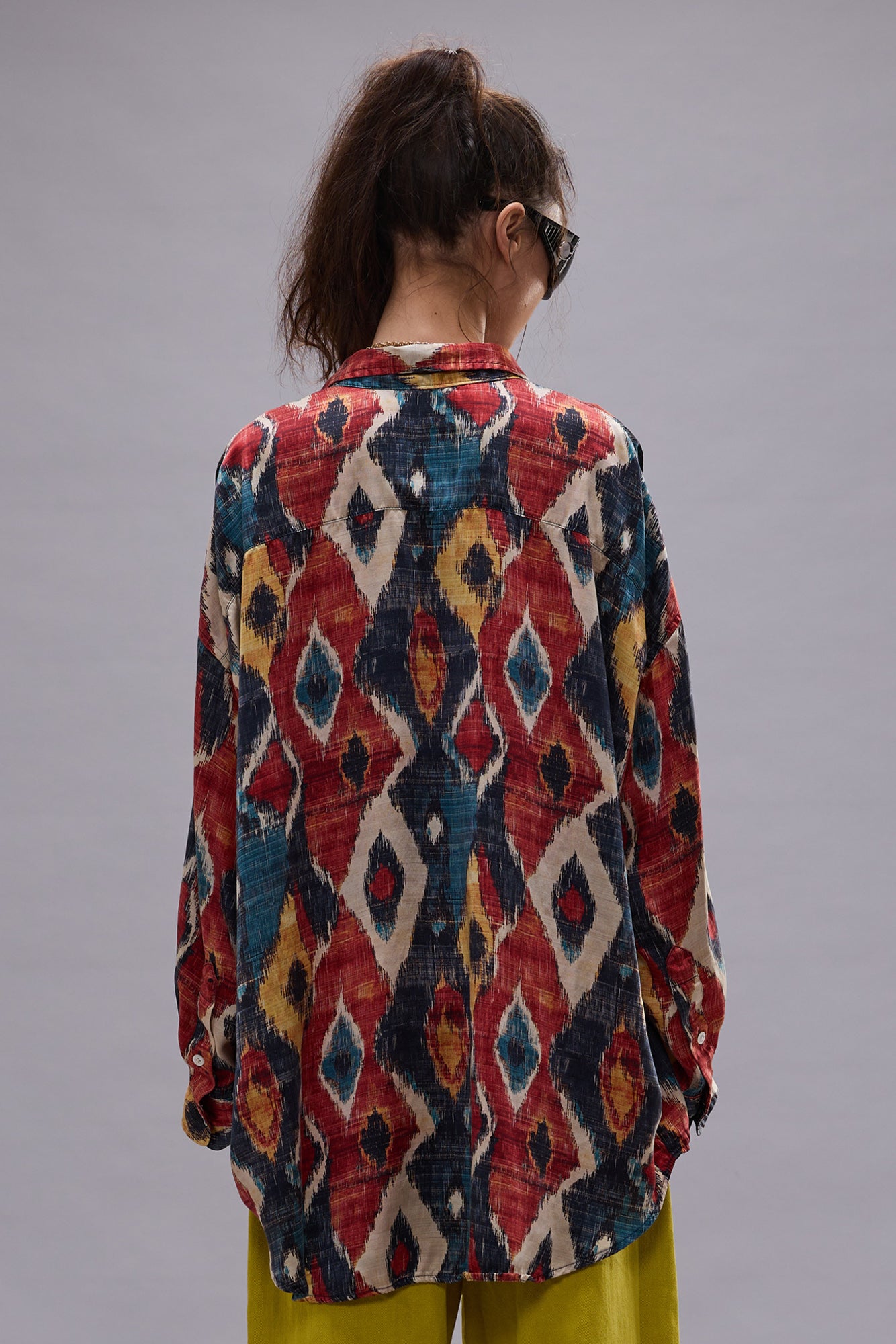 DROP NECK SHIRT - RED MULTICOLOR - R13