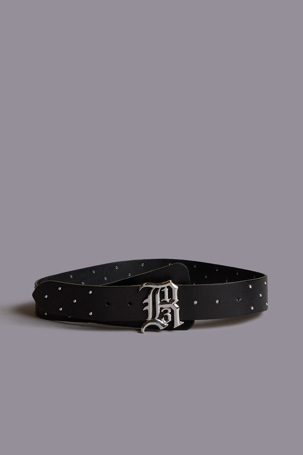 R13 BELT MINI DOME STUDS - BLACK WITH SILVER - R13