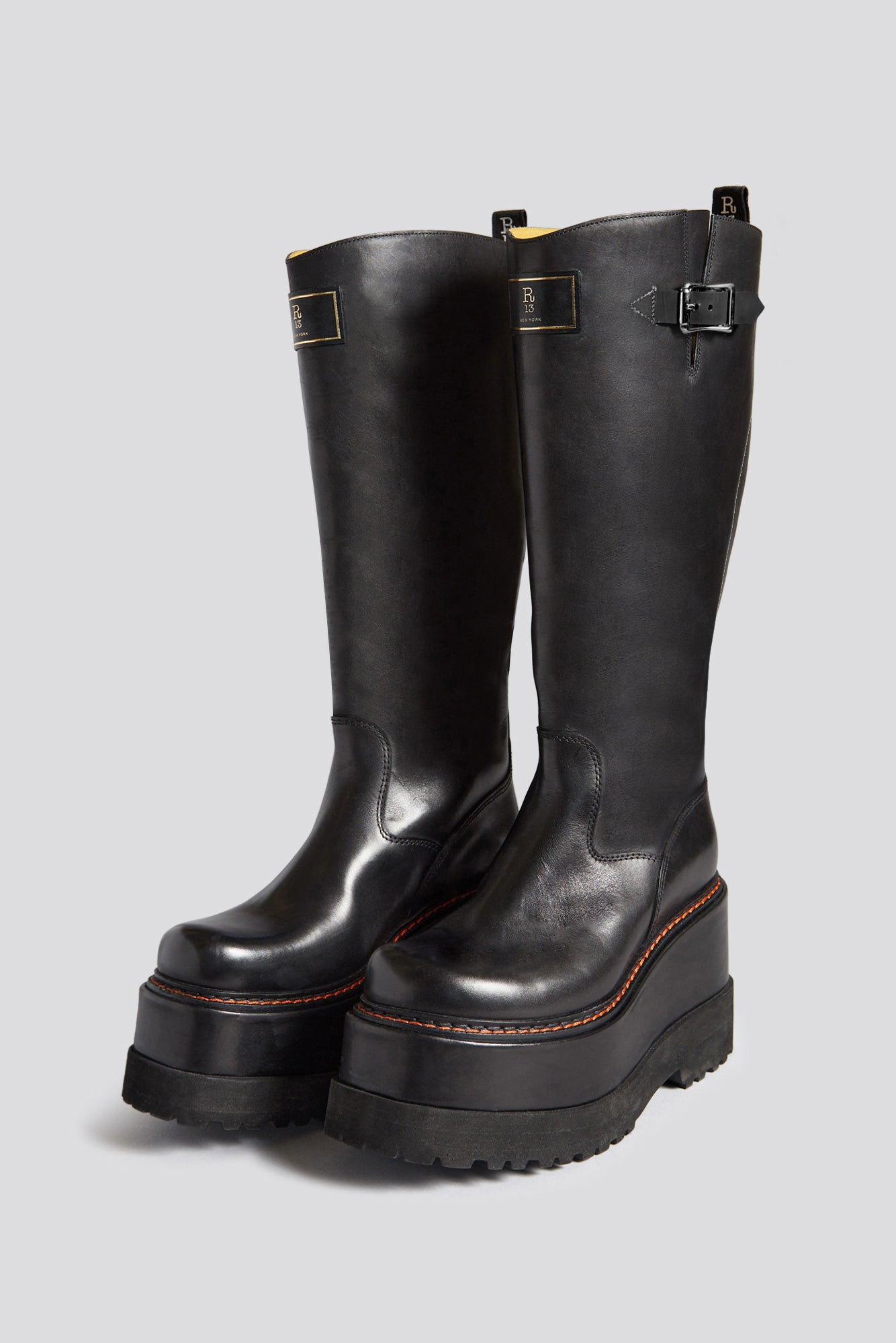 R13 PATCH ENGINEER BOOT - BLACK