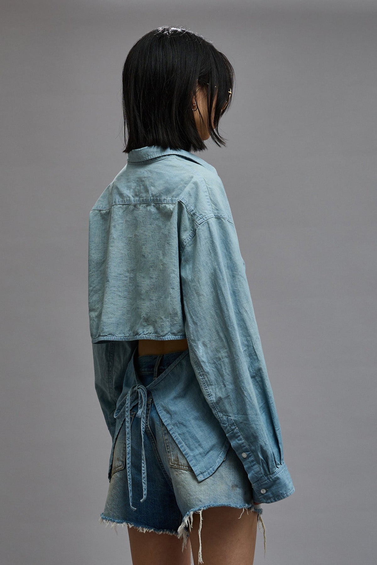 OPEN BACK SHIRT - VINTAGE BLUE – R13
