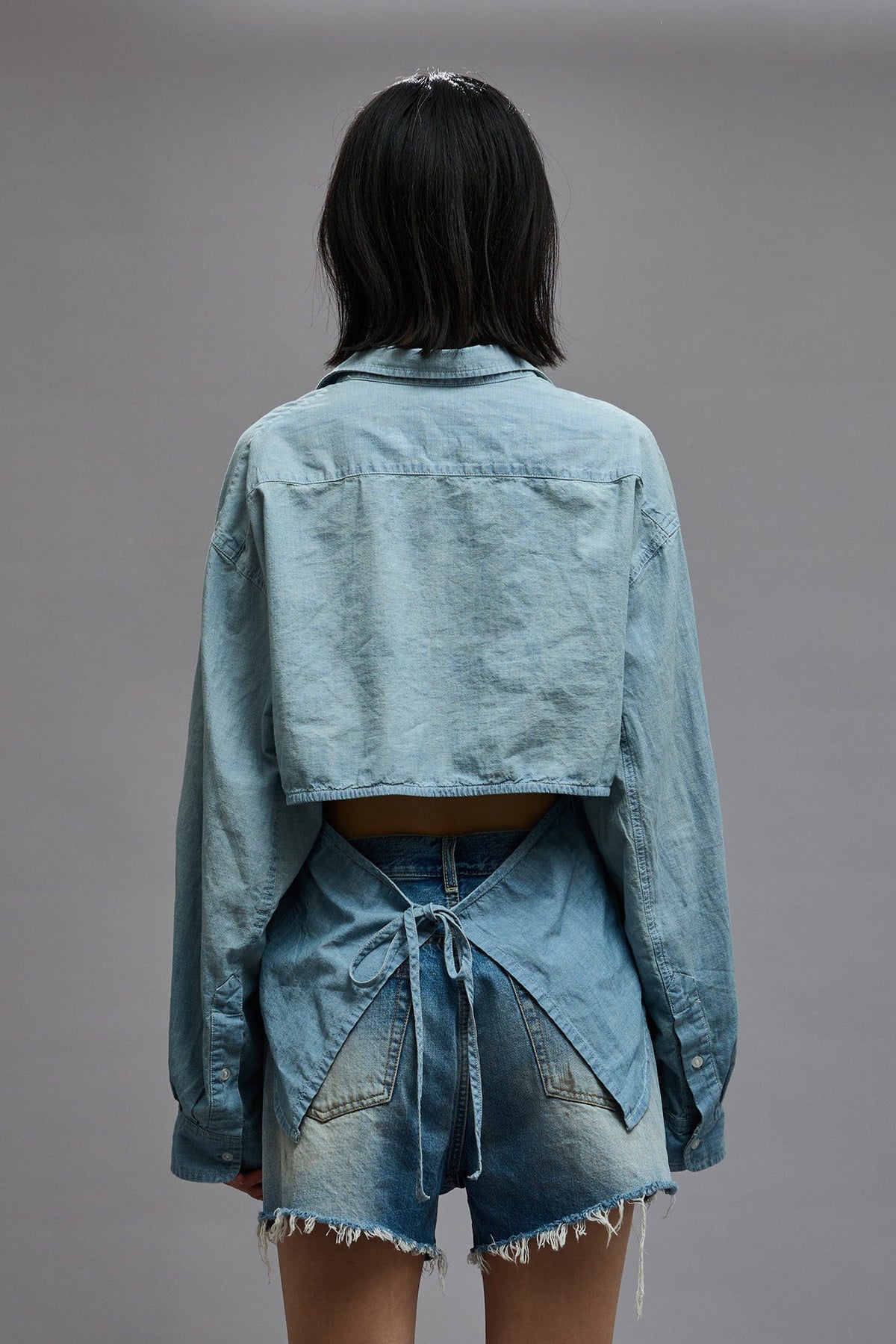 OPEN BACK SHIRT - VINTAGE BLUE – R13