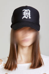 R13 TRUCKER HAT - BLACK