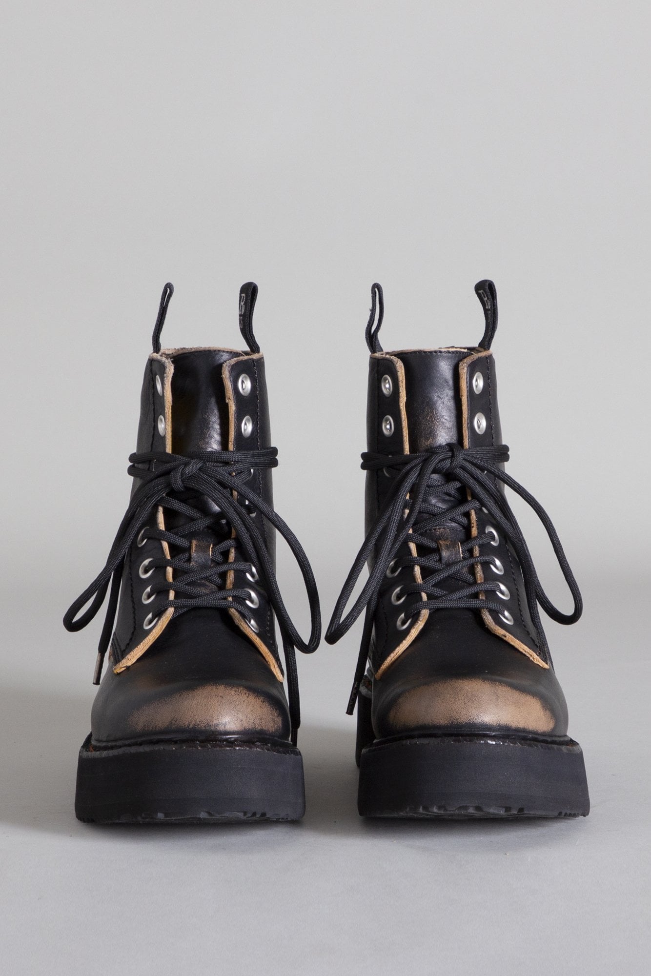 Single Stack Lace Up Boots | R13 Deinm